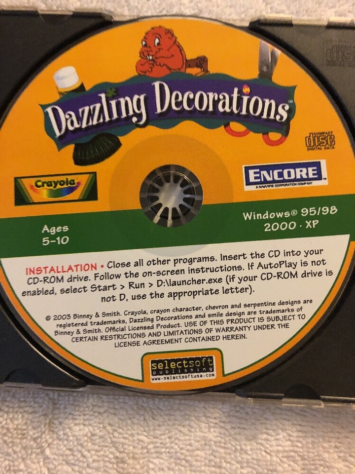 Dazzling Decorations, Crayola, Cd Rom, Ages 5 To 10, Holiday ...