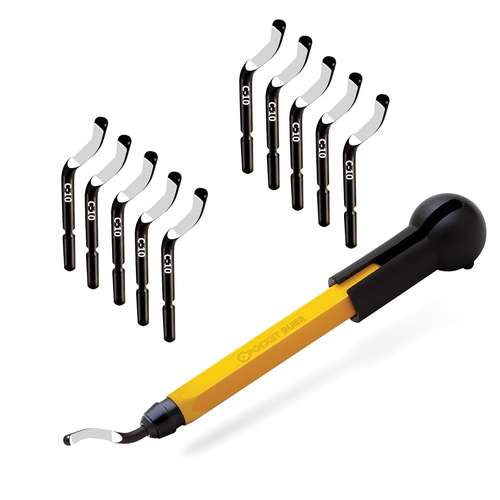 Deburring Tool with 11 Heavy Duty HSS C-10 Deburring Blades - 3/8 ...