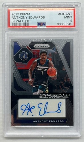 2023-24 Prizm Anthony Edwards Signatures Auto #SIG-ANT PSA 9 Mint ...