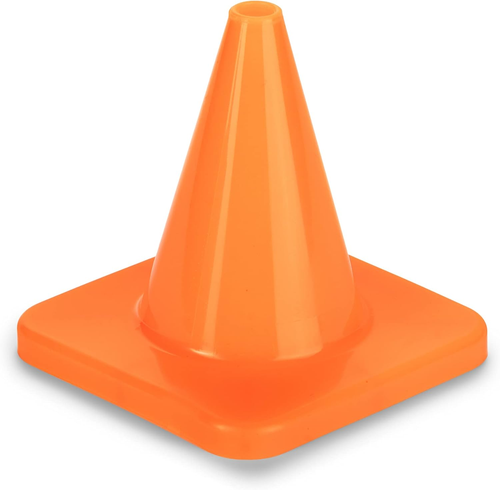 4" High Visibility Flexible Vinyl Cone for Athletics and Social ...