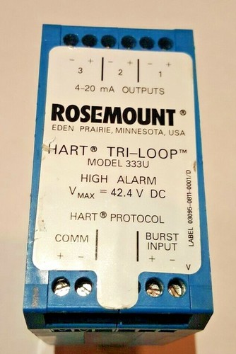 Rosemount Model 333U HART Tri-Loop HART-to-Analog Signal Converter ...