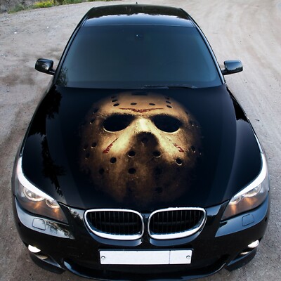 Mask Car Hood Wrap Decal Vinyl Sticker Full Color Graphic Fit Any Car ...