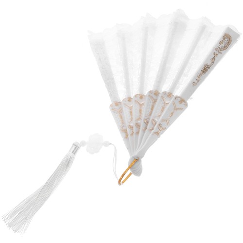 Lace Hand Fan with Tassel Elegant Lace Folding Fan Handheld Folding Fan ...