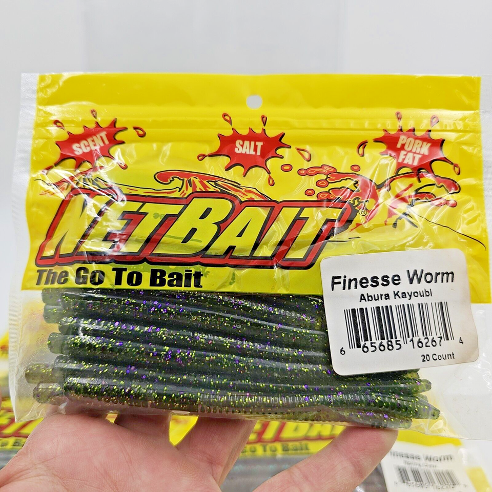Netbait Finesse Worm Discontinued Colors Available 20 Count Pack You ...