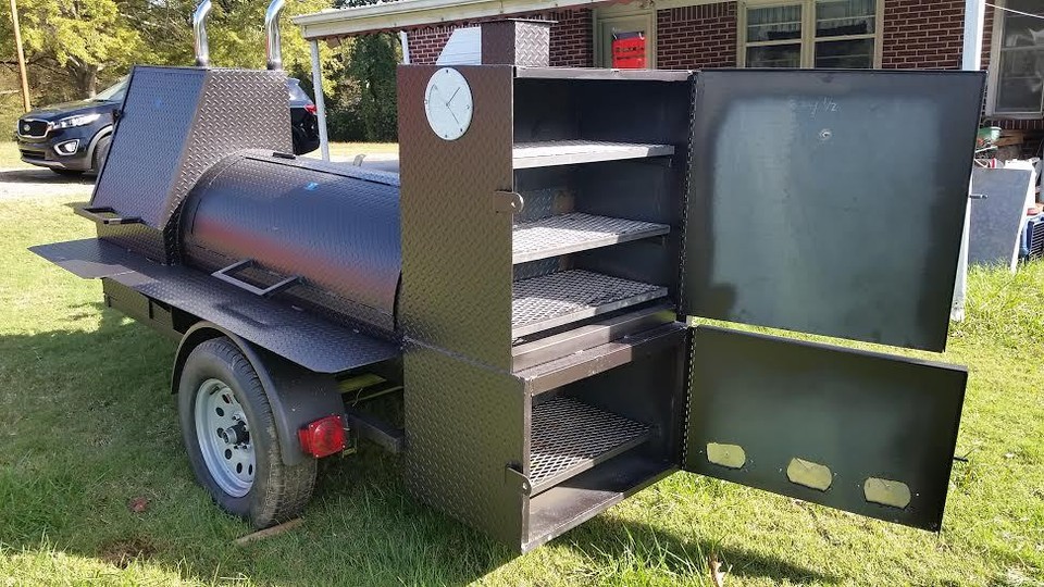 HogZilla BBQ Smoker Cooker Grill Clean out Trailer Food Truck Catering ...