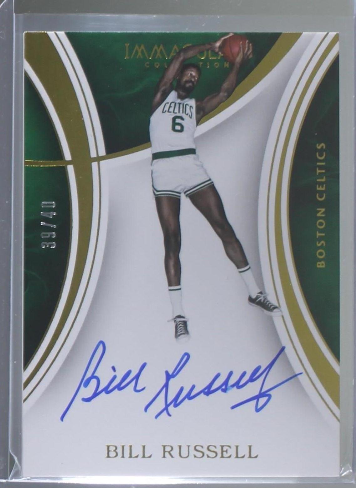2015-16 Panini Immaculate Collection - Signatures Bill Russell #S-BR ...