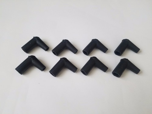 7mm Ignition Spark Plug Boots 90 degree right angle pack of 8 rubber ...