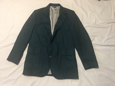 VTG MEN'S PENDLETON SPORT COAT GREEN WOOL BRASS 42L JACKET CASUAL ...