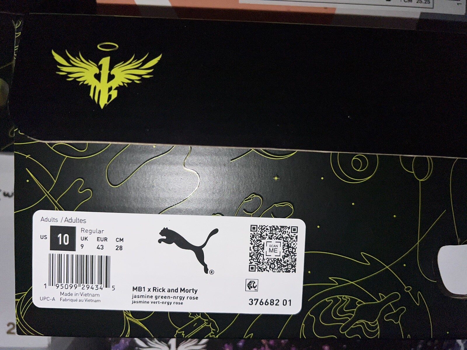 Puma La Melo Ball MB.01 Rick and Morty Size 10 Brand New Rare Size DS ...