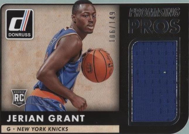 2015-16 Panini Donruss - Promising Pros Jumbo Swatches Jerian Grant #7 ...