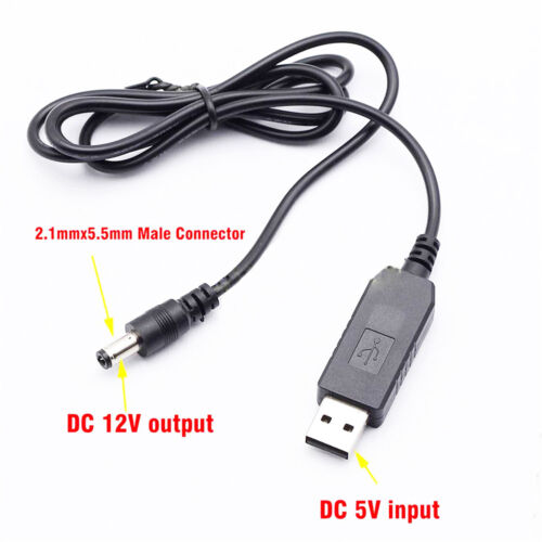 5.5 x 2.1 mm USB 5V to 12V DC Connector Step-up Module Converter Adapt ...