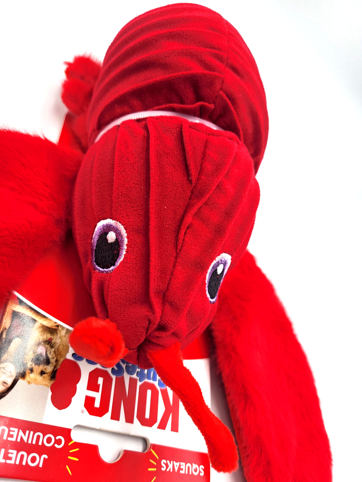 KONG Cuteseas Rufflez Lobster Super Squeaky Soft Tug & Shake Dog Toy 10 ...