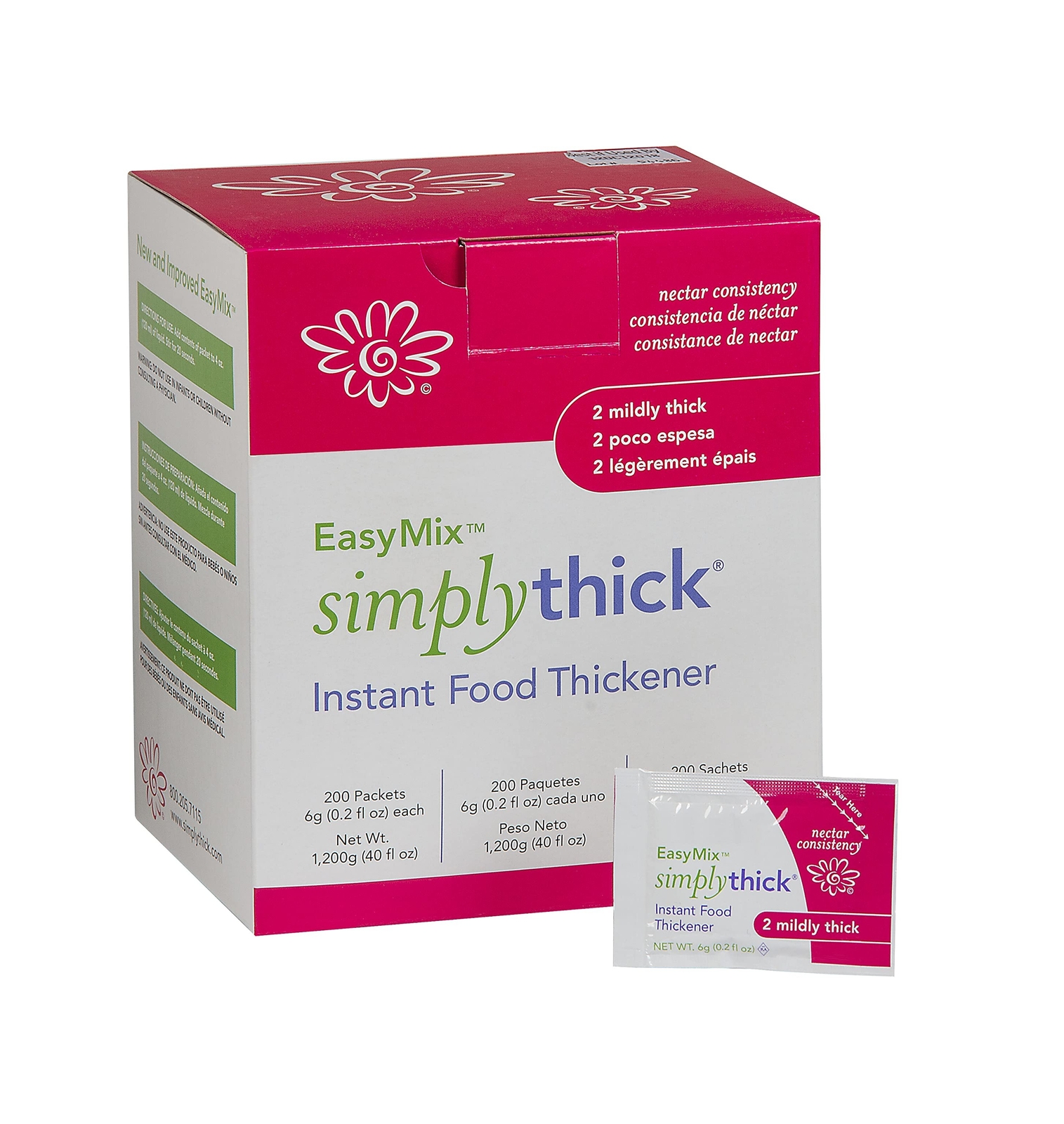 SimplyThick EasyMix | 200 Count of 6g Individual Packets | Gel ...