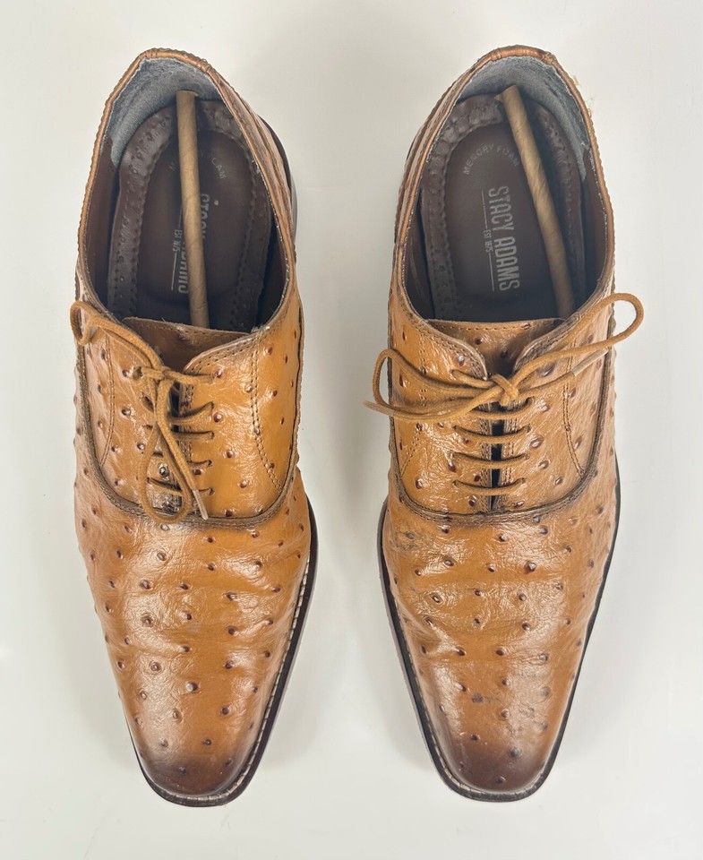 Stacy Adams Roselli Tan Oxford Dress Shoes Men's Size 9.5M Leather ...