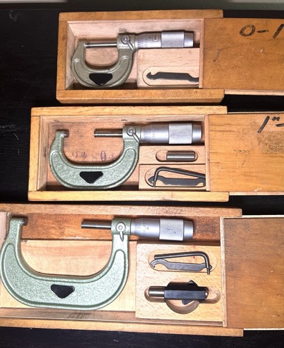 Set Of 3 Vintage Calipers In Original Wooden Boxes | eBay