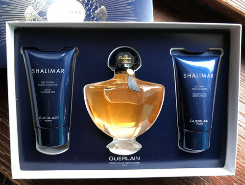 Shalimar Guerlain 3 pc Set 3 oz Eau de Toilette Spray Shower Gel/Body ...