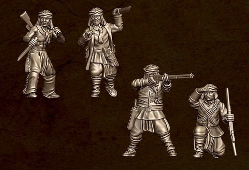 28mm Wild West Miniatures Apache Gang Set of 7 Dead Man's Hand, Fistful ...