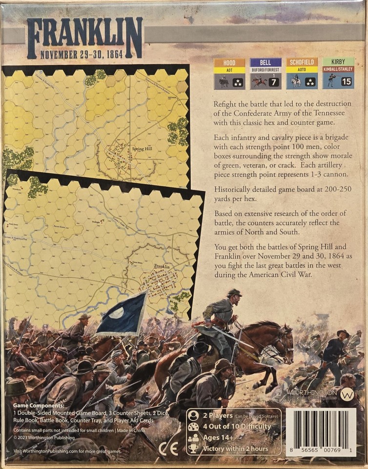 Worthington Games Franklin 1864 New In Shrink Wrap Fast Shipping | eBay