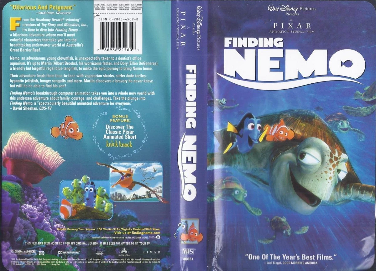 Finding Nemo Vhs Ebay
