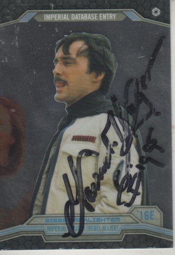 GARRICK HAGON SIGNED 2014 TOPPS CHROME "STAR WARS" 16E - BIGGS ...