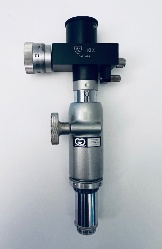 GAERTNER Slide Microscope American Optical 10X Filar Micrometer & 80mm ...