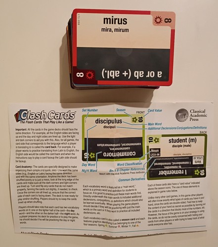 Clash Cards Latin Flashcard Game Classical Academic Press Homeschool ...