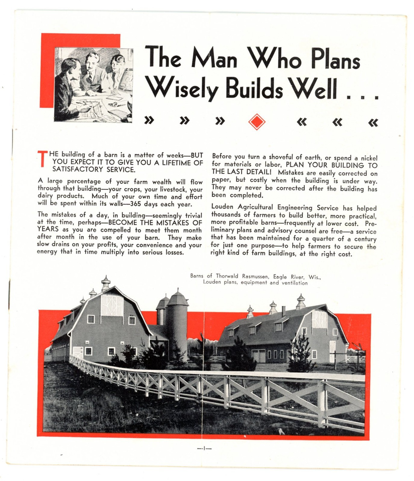Louden Barn Plans Louden Machinery Co Fairfield Iowa 1929 brochure barn ...