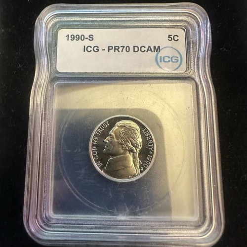1990-S Proof Jefferson Nickel 5c ICG PR70 DCAM US Graded Coin | eBay