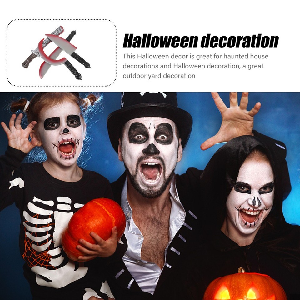 4 Pcs Fake Bloody Prop Halloween Prank Cosplay Props Photo Booth | eBay