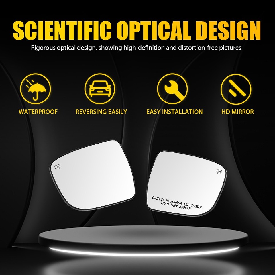 Fit 2014-20 Nissan Rogue 2015-24 Murano Mirror Glass Driver Passenger ...