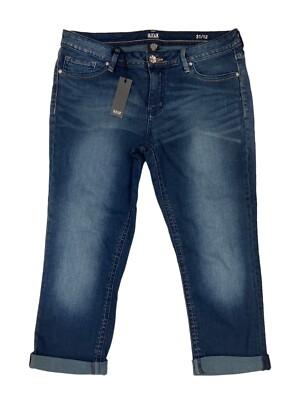 ANA Jeans Women's 31/12 Cropped Denim Pants Straight Cuffed Leg NWT | eBay