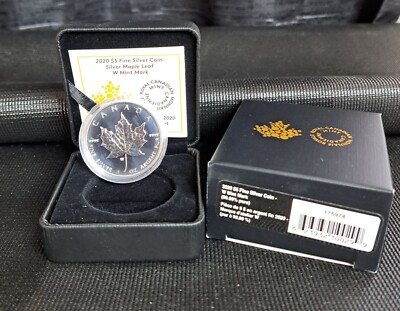 2020 Canada W Mint Mark $5 1 oz Maple Leaf .9999 Fine Silver Coin | eBay
