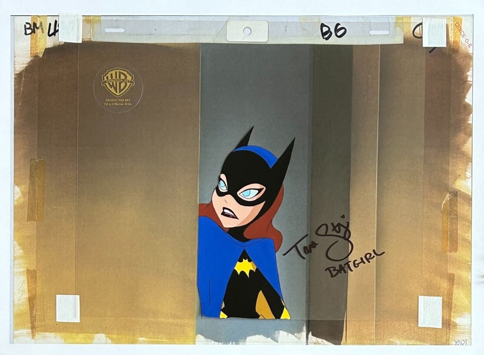 TARA STRONG rare BATGIRL cel B6 SIGNED Old Wounds BTAS WB COA Bust CC ...
