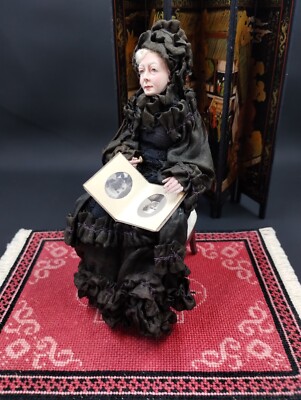 VTG Marcia Backstrom Original Dollhouse Miniature Doll Mourning Woman ...