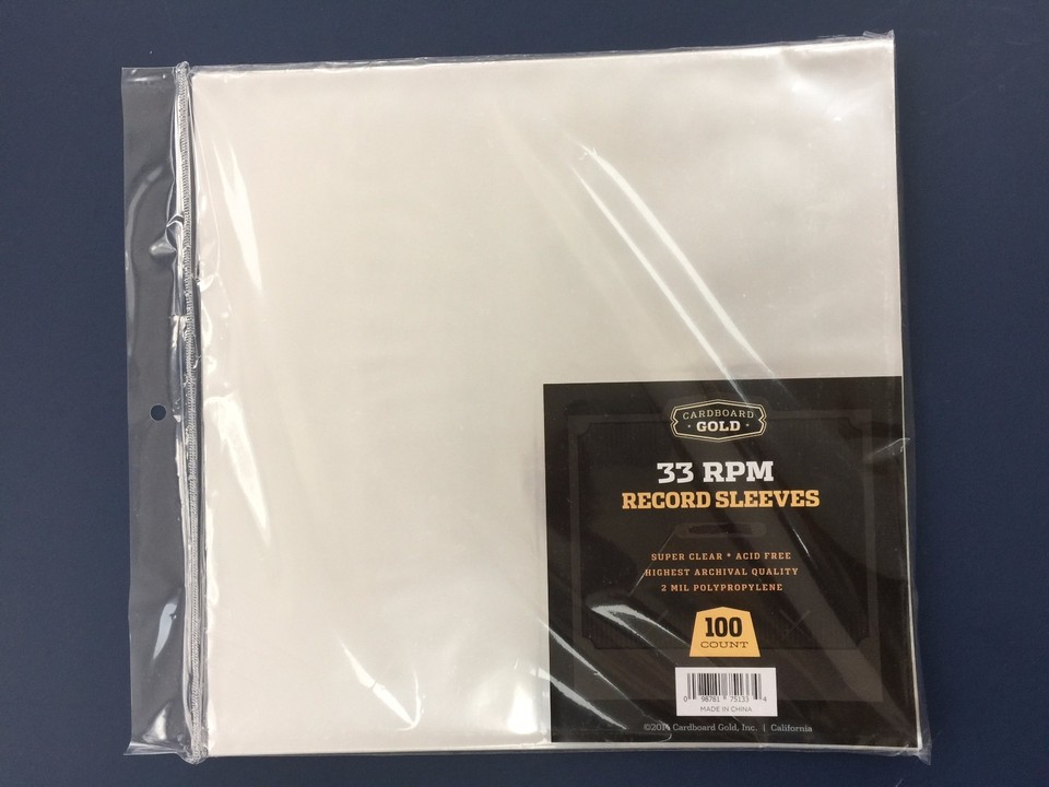 100 Clear Poly Plastic LP Outer Sleeves 2 Mil 12" Vinyl 33rpm Record ...
