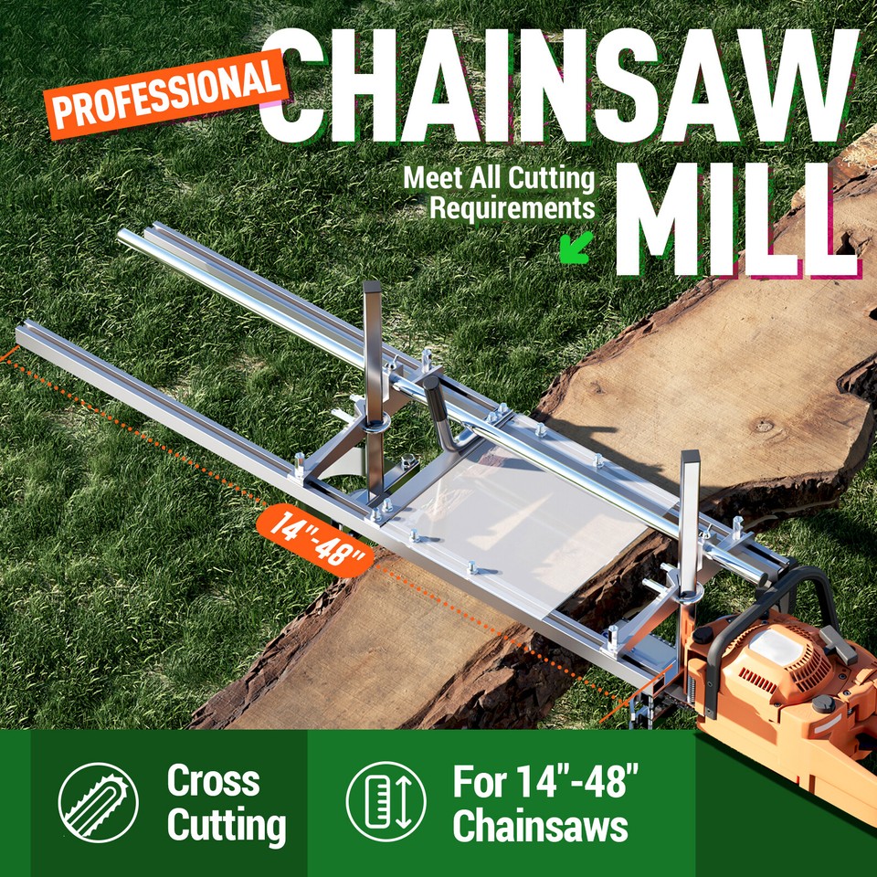 Portable Chainsaw mill 48" Inch Planking Milling Bar Size 14" to 48" | eBay
