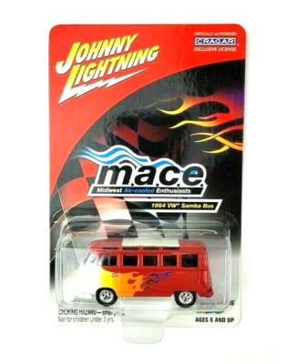 Johnny Lightning 2004 MACE 1964 VW Samaba Bus Red With Flames | eBay