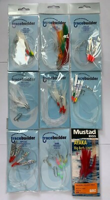 MACKEREL/COD FEATHERS - 3, 4, 5 & 6 snood options in sizes 4, 2/0, 3/0 ...