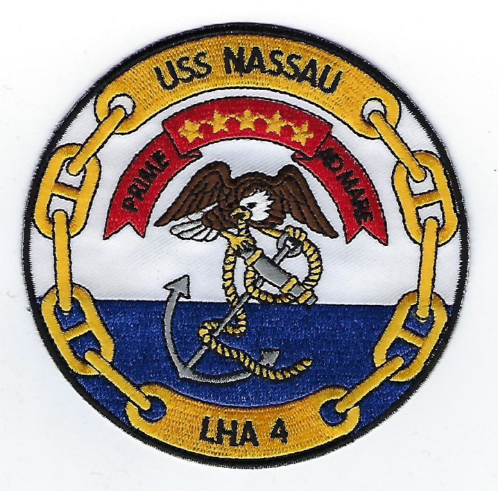 USS NASSAU LHA-4 PATCH Amphibious Assault Ship US NAVY MARINES FMF ...