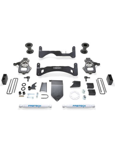 Fabtech For 14-18 GM C/K1500 w/OE Alum. UCA 6in Basic System Gen II w ...