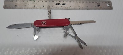 Red Huntsman Victorinox Swiss Army Knife Hunting EDC Folding Pocket ...