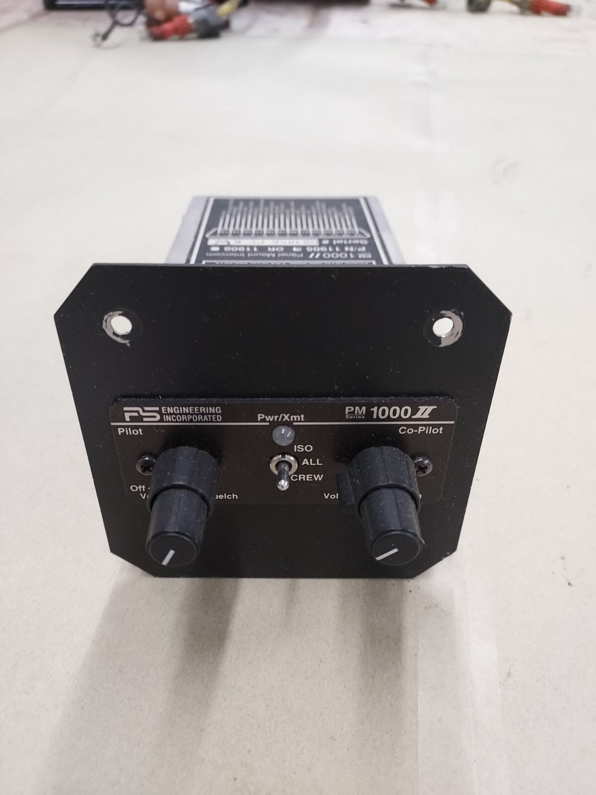 PS Engineering PM 1000 II Panel Mounted Intercom PN 11905 From Cessna ...