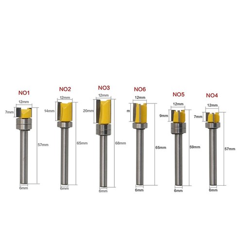 Bush milling cutters with ball bearing wood Rown Bit Bit Profile Mading ...