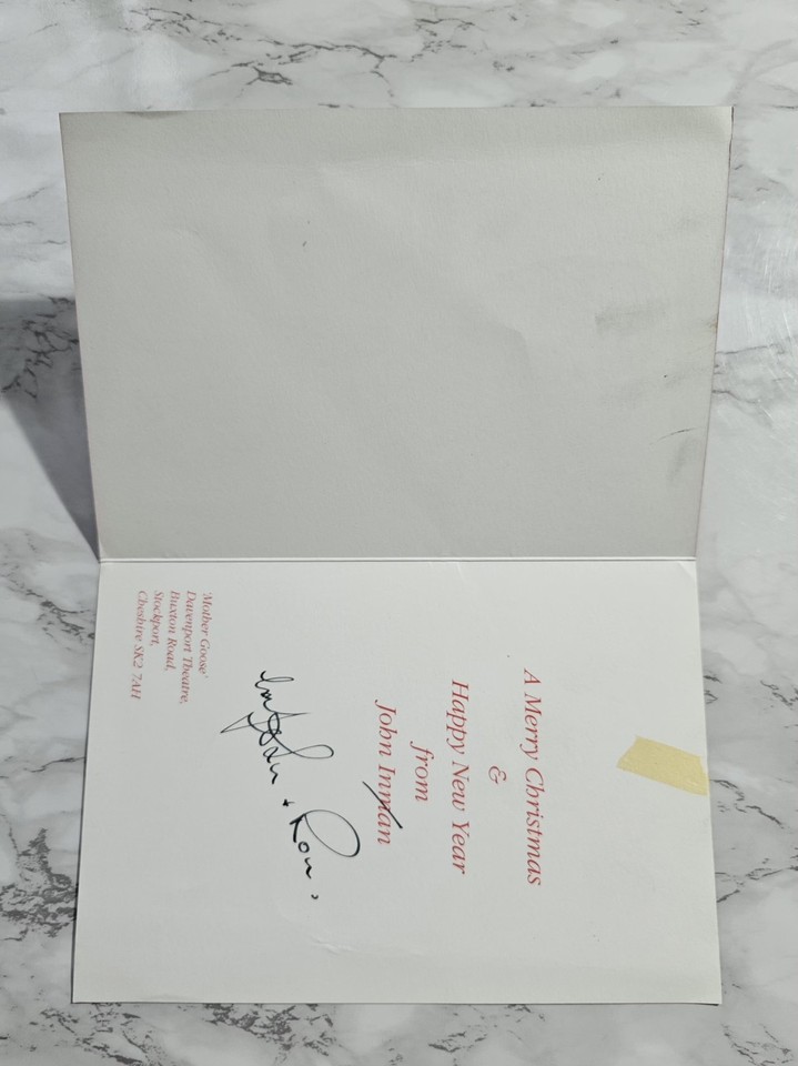 Signed Christmas Greeting Card - John Inman & Ron Lynch - Mother Goose ...