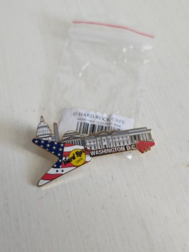 Hard Rock Cafe Washington DC Monuments Flying V Flag Guitar Pin | eBay