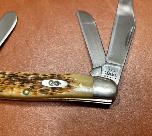 Case 6347 Medium Stockman Amber Bone | eBay