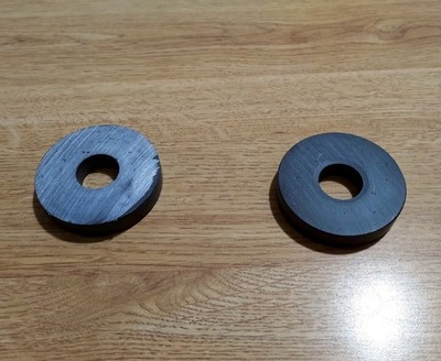 2 pc Round Ferrite Magnet Strong Large Magnet Microwave Magnetron:Fast ...