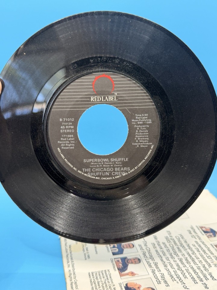 Chicago Bears 1980's Super Bowl Shuffle Record | eBay