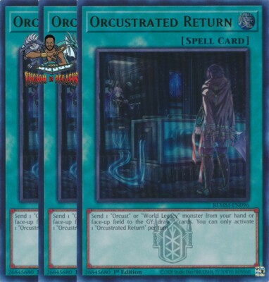 Yugioh! 3x Orcustrated Return BLMM-EN096 Emblazoned Ultra Rare 1st Ed ...
