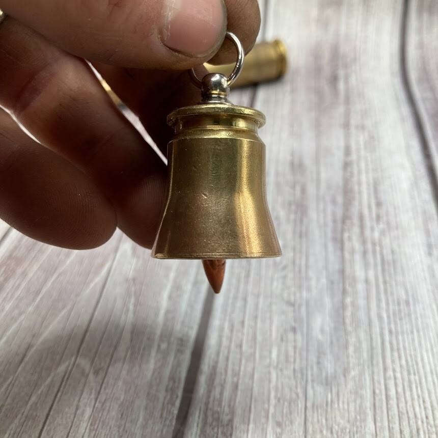 Bullet Casing Bell 50 Caliber Handmade with .223 Clapper, With ...